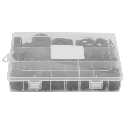 200PCS ASSORTED BLACK NYLON PLASTIC P CLIPS AND CLAMPS FOR CABLE ...