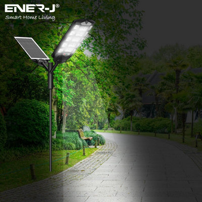 200W Solar Streetlights 6500K with 6V 18W Solar Panel & 24000 mAh ...