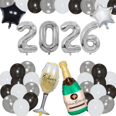 2026 New Year Party Foil Balloon Set