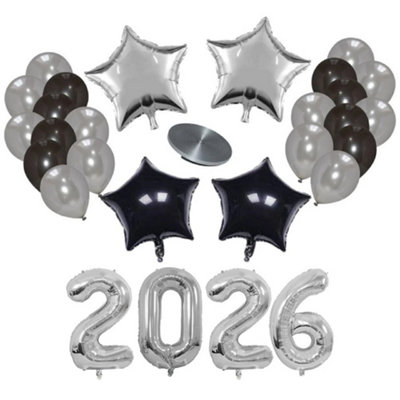 2026 New Year Party Foil Balloon Set