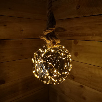 20cm Warm White Large Bauble LED Christmas Lights Window Decorations ...