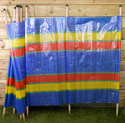 20ft (6.1m) Long 125cm High 10 Pole Beach / Camping Windbreak / Wind ...