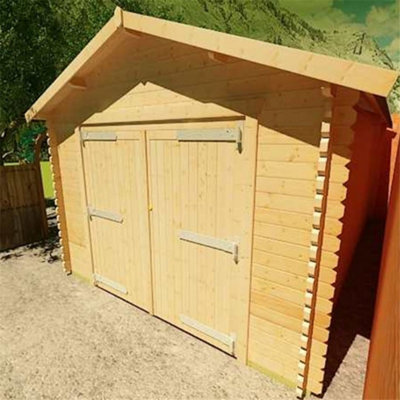 20ft x 10ft (6.09m x 3.04m) Monty Workshop 44mm Wooden Log Cabin (19mm ...
