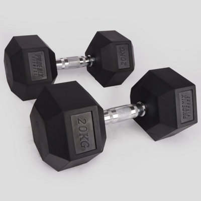 20kg Hexagonal Dumbbell Pair for Heavyweight Strength Workouts
