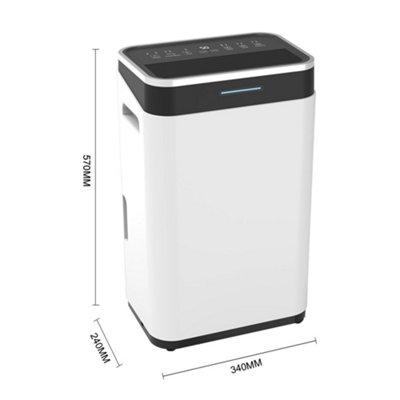 20L Dehumidifier with Wheels,24 hours Timer,Control Panel,Low Noise ...