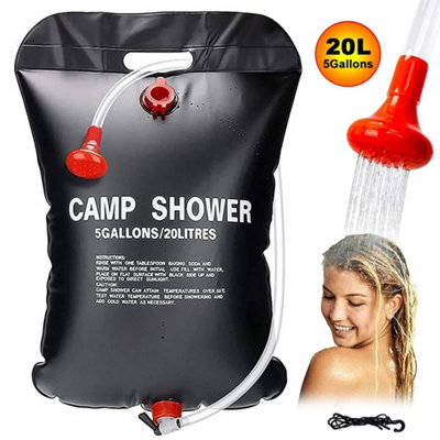 20L Portable Shower Bag Solar Outdoor Camping Self-Heating Camping ...