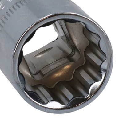 20MM 1/2IN DRIVE SHALLOW METRIC MM SOCKET 12 SIDED BI-HEX KNURLED RING