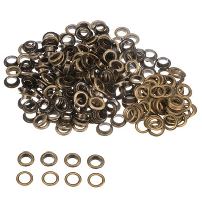 20mm Brass Eyelets with Washers, Rust-Proof Grommets, Bronze - 50pcs