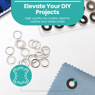 20mm Eyelets with Washers, Gold - 50pcs