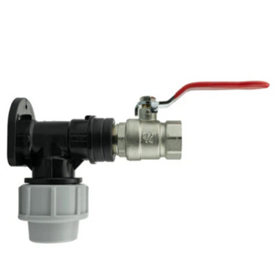20mm MDPE Wall Plate with Lever Valve for Secure Water Control