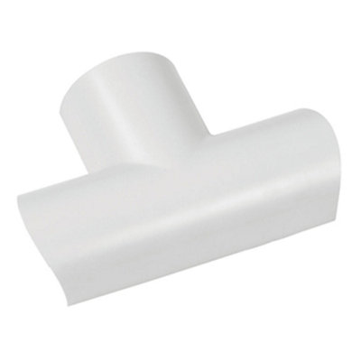 20mm x 10mm White Clip Over 2 Way T Splitter Trunking Adapter Wall ...