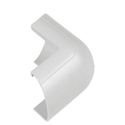 20mm x 10mm White Clip Over External Bend Trunking Adapter 90 Degree ...