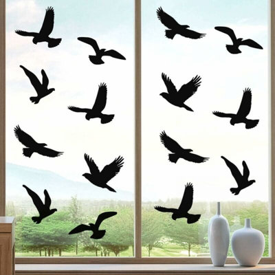 20PCS BIRD SHAPE ANTI-COLLISION WINDOW STICKERS TO PREVENT PEOPLE AND ...