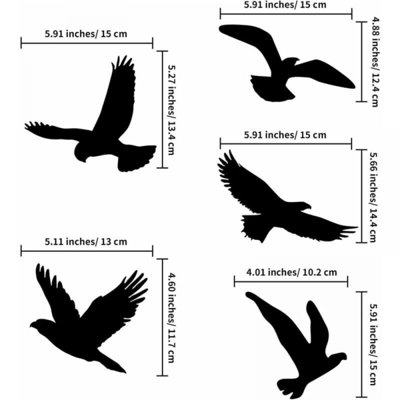 20PCS BIRD SHAPE ANTI-COLLISION WINDOW STICKERS TO PREVENT PEOPLE AND ...