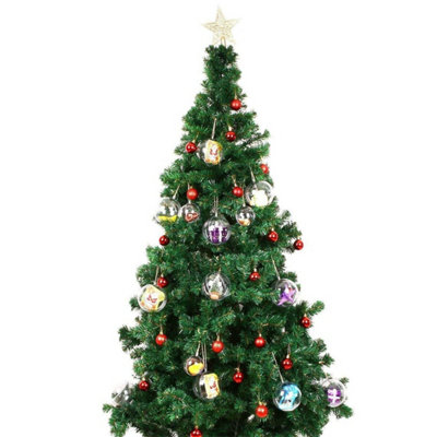 20Pcs Clear Balls Fillable Baubles DIY Sphere Craft For Christmas Tree ...