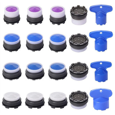 20Pcs Faucet Aerators, M16.5 .5 M21.5 M24 Cache Aerator Water Saving ...