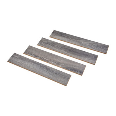 20Pcs Grey Wood Grain Composite Click HDF Flooring 12mm Thickness