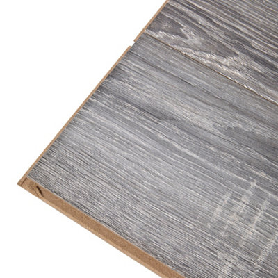 20Pcs Grey Wood Grain Composite Click HDF Flooring 12mm Thickness