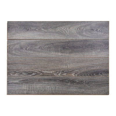 20Pcs Grey Wood Grain Composite Click HDF Flooring 12mm Thickness