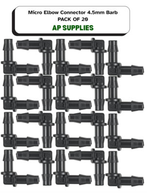 20pcs. Micro Elbow Connector 4.5mm Barb - Micro Irrigation Fitting ...