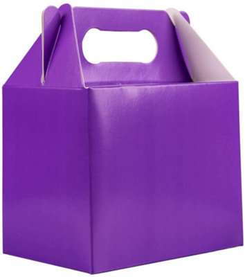 20Pcs Purple Colour Cardboard Lunch Takeaway Birthday Wedding Carry ...
