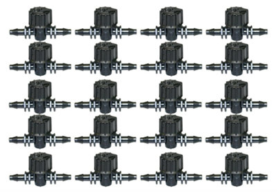 20pcs. Vari-Flow Valve 4mm Barb - Micro Irrigation Fitting Connector ...