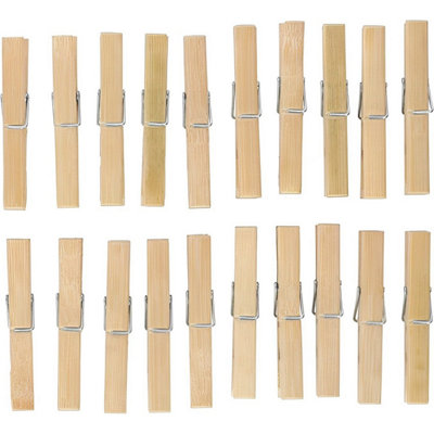 20PCS XXL Jumbo Wooden Clothes Pegs for Washing Line Laundry Pegs ...