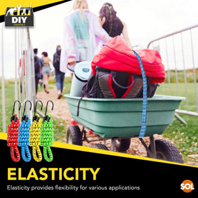 20pk Assorted Bungee Cords with Hooks, Long Bungee Cord with Hooks ...