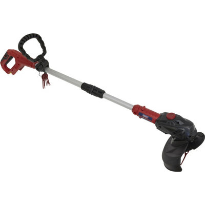 Battery strimmers at b&q store