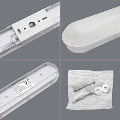 20w 2ft LED Ceiling Batten Light IP44 6500k BA20WCW