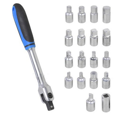20x Oil Drain Sump Plug Key Set Universal Hex Square Triangle 3/8 ...