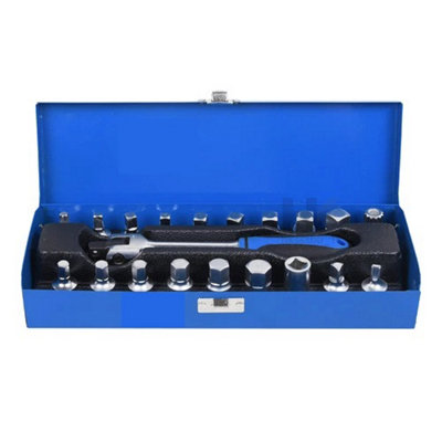20x Oil Drain Sump Plug Key Set Universal Hex Square Triangle 3/8 ...