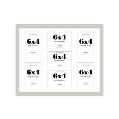 20x16 Inch 7 Opening Photo Collage Frame, Display Seven 6x4 Inch Photos ...