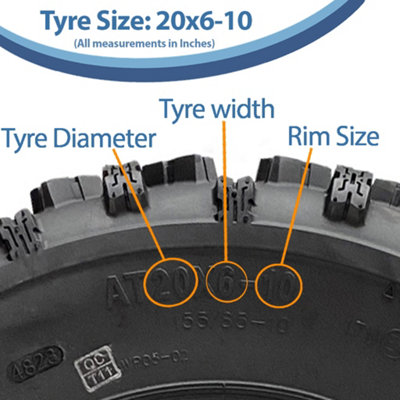 20x6.00-10 ATV Quad Tyre OBOR Advent WP05 MX Tubeless E-Marked Road ...