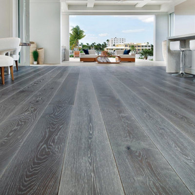 21 Pcs Grey Wooden Look Peel & Stick PVC Flooring Planks Self Adhesive ...