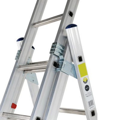 21 Rung Lightweight Combination Ladder - Versatile Extension, Step ...