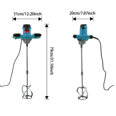 2100W ELECTRIC PADDLE HEAVY-DUTY MIXER WITH 6-SPEED ADJUSTMENT AND ...