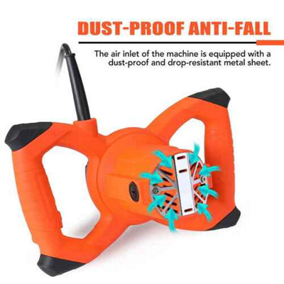 2100W Electric Plaster Paddle Mixer Mortar Cement Paint Stirrer Whisk 6 ...