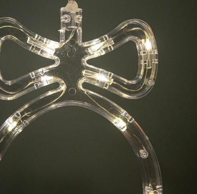 21cm Battery Operated Light up Christmas Bell Window Decoration with ...