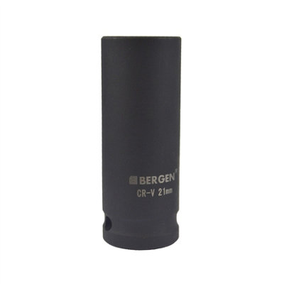 21mm 1/2" Drive Double Deep Metric Impact Socket Single Hex | DIY at B&Q