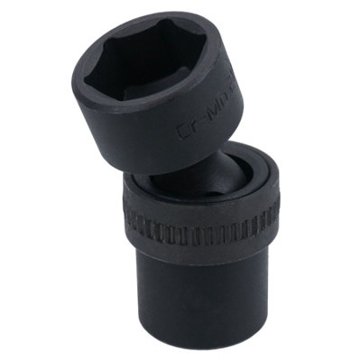 21mm 1/2in Drive Universal Swivel Wobble Metric Impact Shallow Socket 6 ...