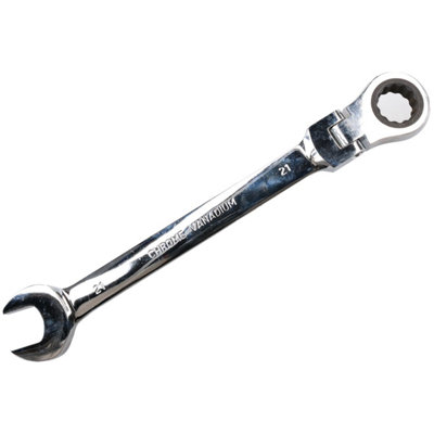 21mm Metric Flexible Flexi Head Ratchet Combination Spanner Wrench 72 ...