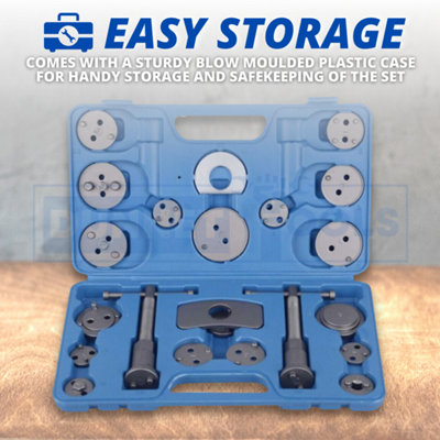 21pc Disc Brake Piston Rewind Back Tool Kit Universal Car Auto Wind Back Caliper