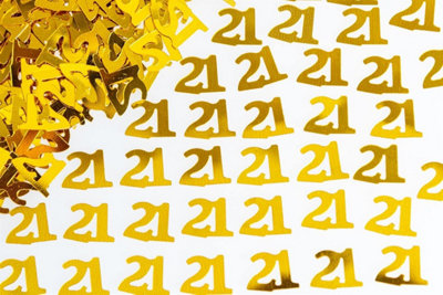 21th Birthday Confetti Gold 1 pack x 14 grams birthday decoration Foil ...