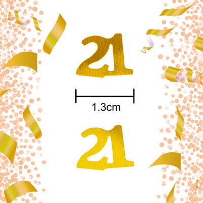 21th Birthday Confetti Gold 1 pack x 14 grams birthday decoration Foil ...