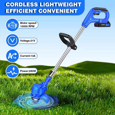 21V Cordless 3-in-1 Electric Weed Wacker, Battery Powered, Rechargeable ...