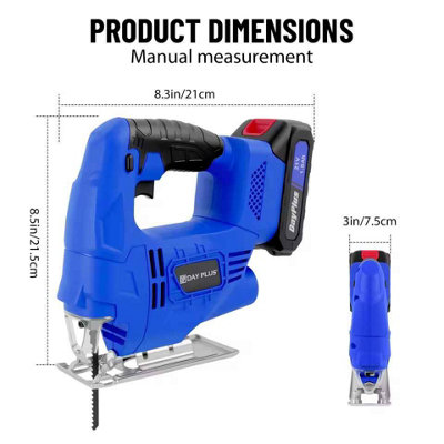 21V Cordless Jigsaw Tool with 1500mAh Battery, 800W Electric Jigsaw ...