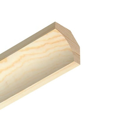 21x21mm Pine Wooden Scotia Beading 1m, Cove Profile Floor Edge Trim ...