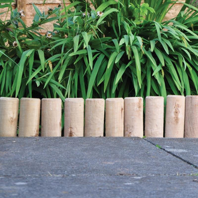 22.5cm (9") x (6ft) 1.8m Decorative Garden Border Log Roll