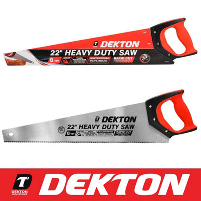 22" Hand Saw Heavy Duty Wood Carpentry 8 TPI Sharp Hardpoint Soft Grip ...